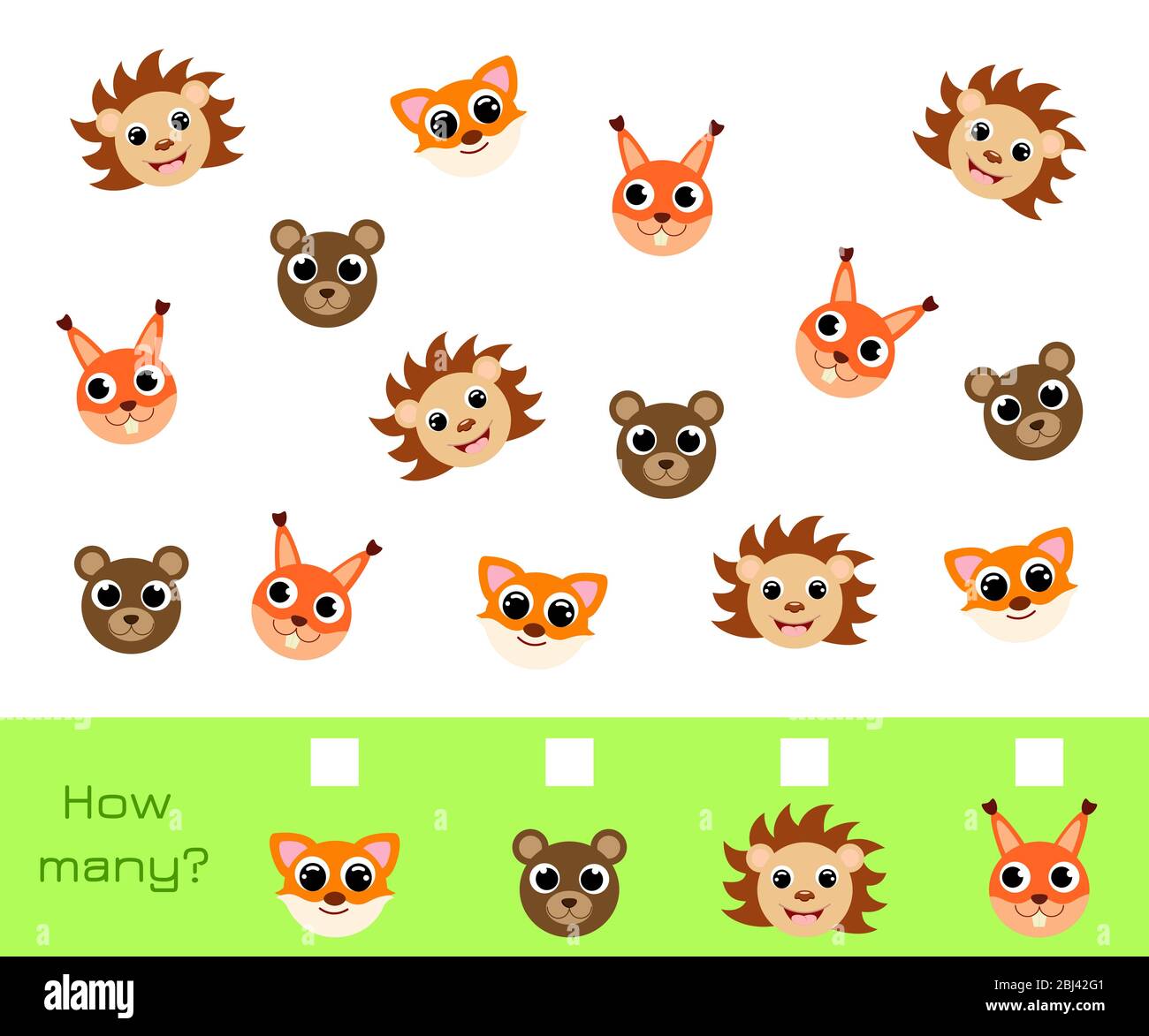 Counting Game for children with pictures. Educational game for ...