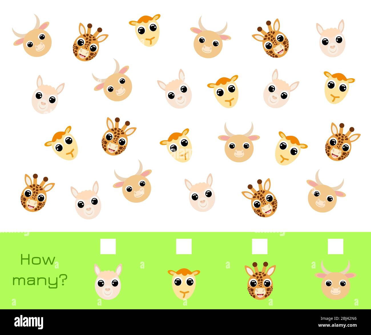Counting Game for children with pictures. Educational game for ...
