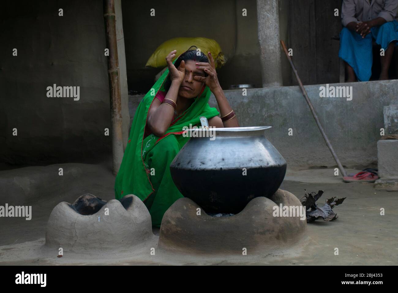 Indian village woman cooking hi-res stock photography and images - Alamy