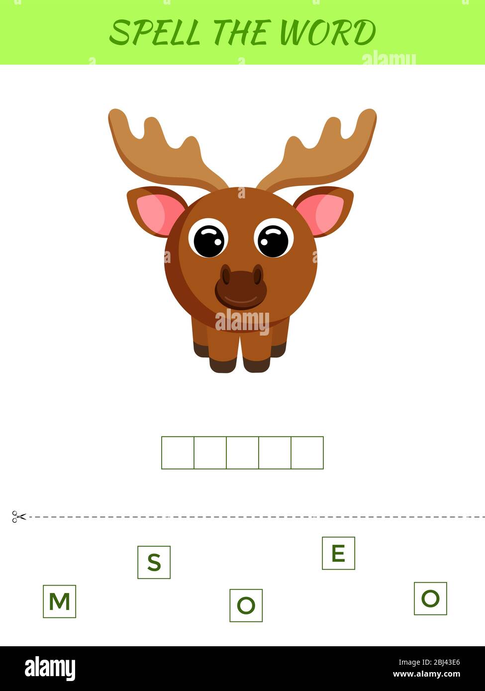 Spelling Word Scramble Game Template Educational Activity For