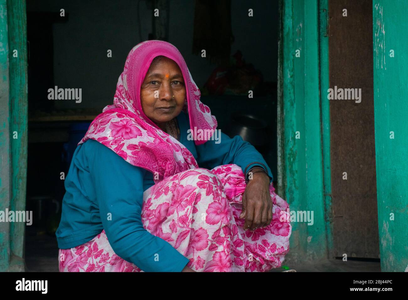 portrait of rural woman, India Stock Photo - Alamy
