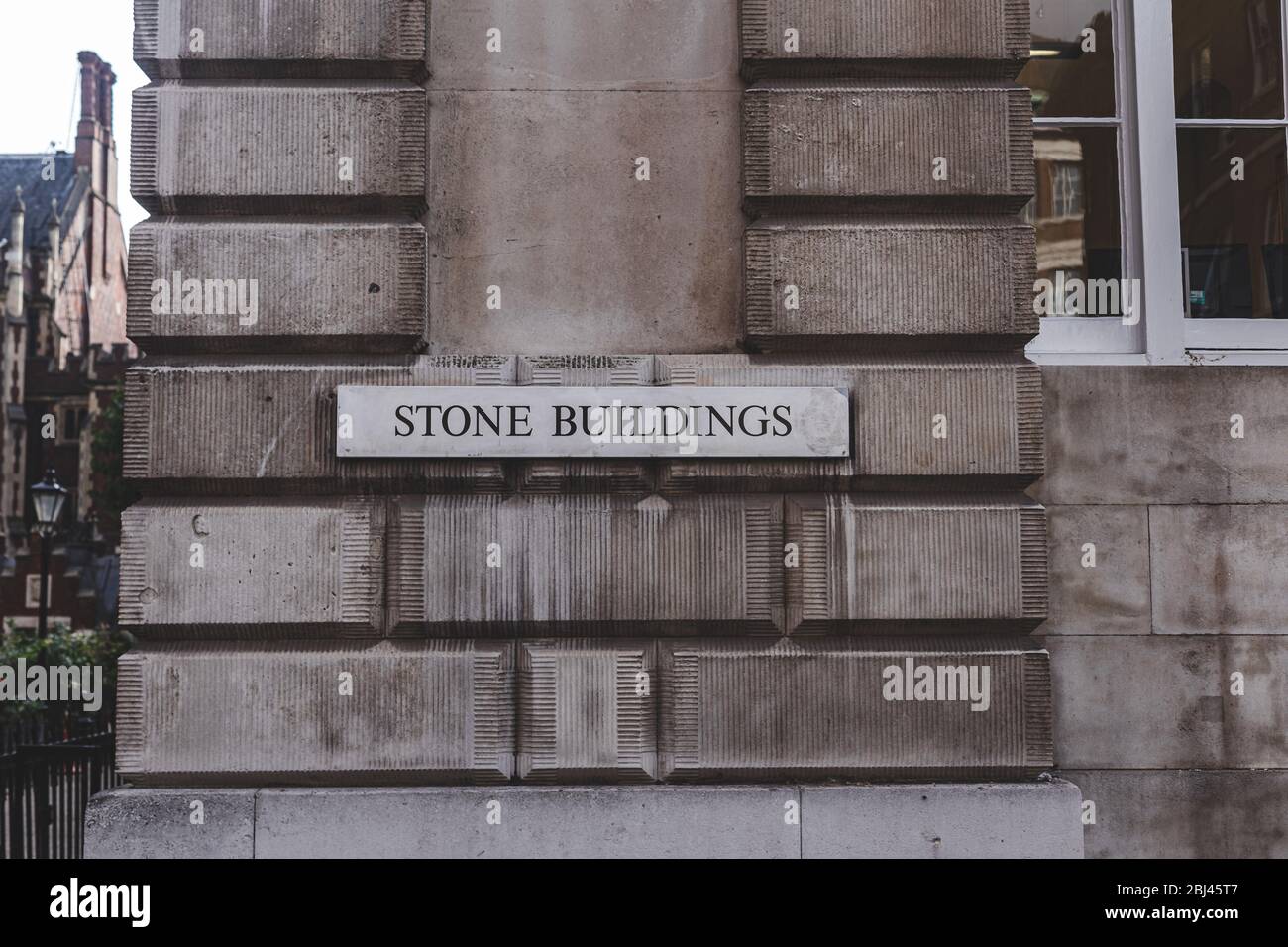 London/UK-24/07/18: Stone Buildings are situated parallel with the west ...