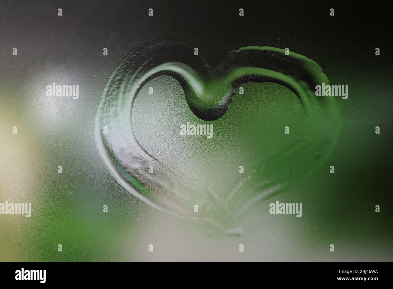 Heart drawn on the fogged glass window Stock Photo - Alamy