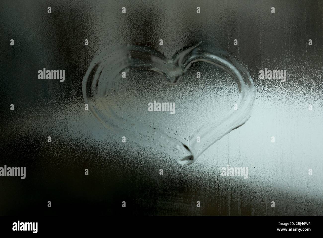 Heart drawn on the fogged glass window Stock Photo - Alamy