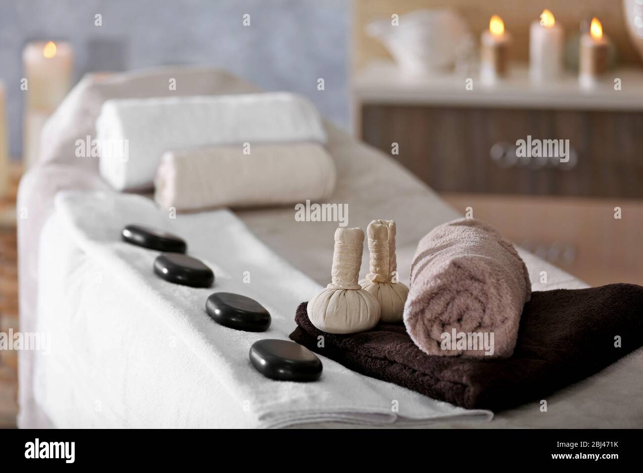Place for relaxation in modern wellness center Stock Photo - Alamy