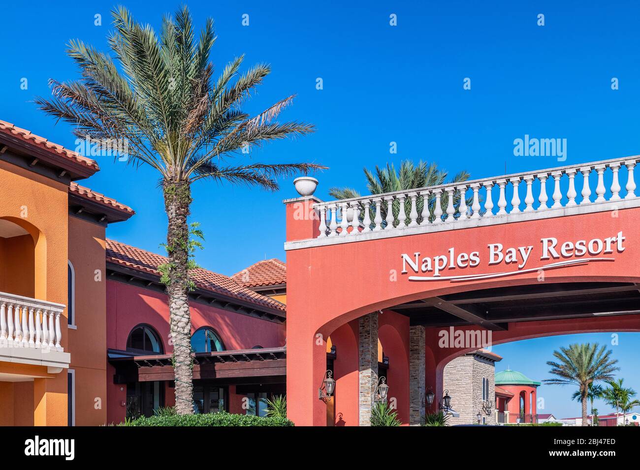 Naples Bay Resort Hotel and Marina at Naples in Florida Stock Photo - Alamy