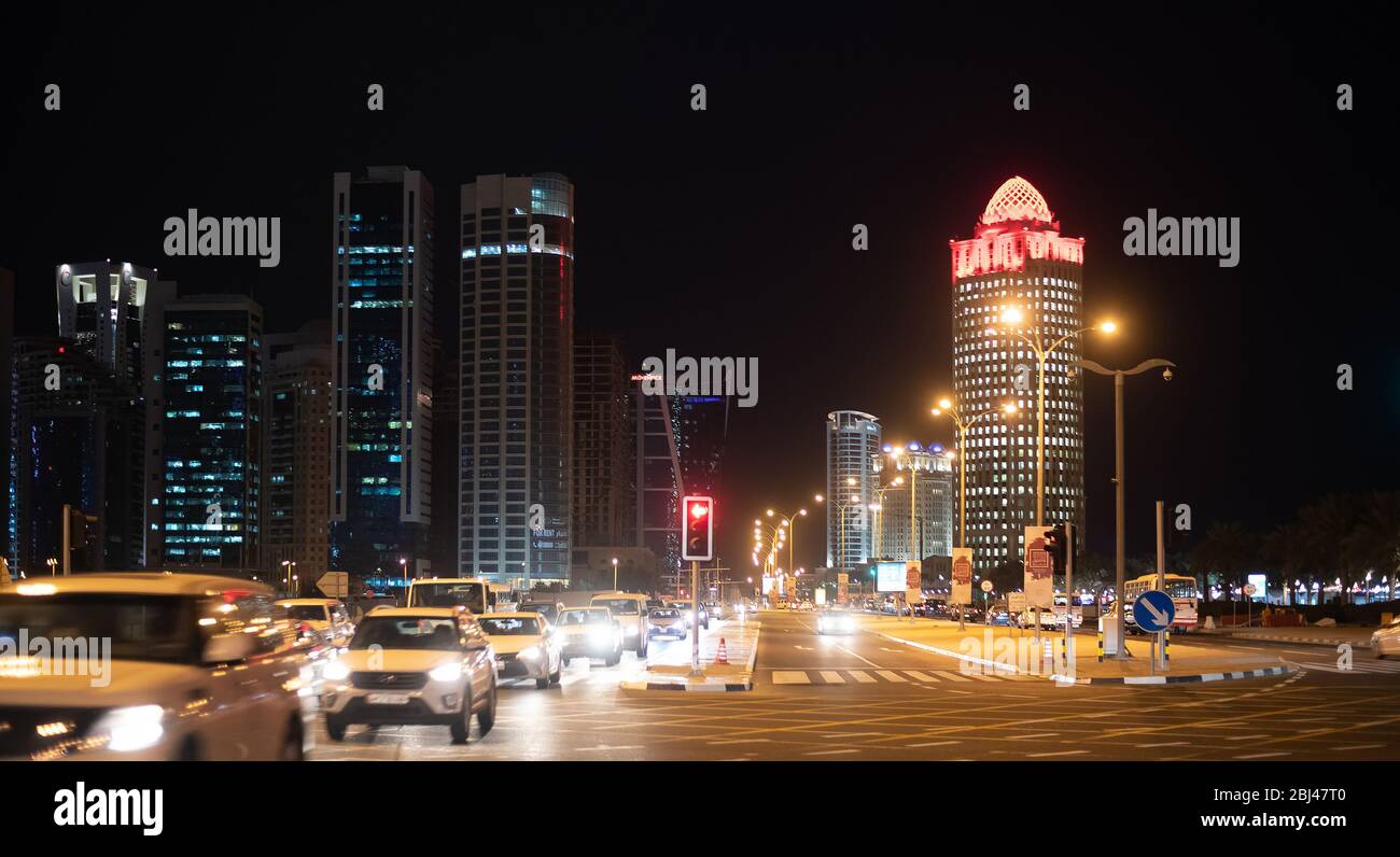 Doha corniche road hi-res stock photography and images - Alamy