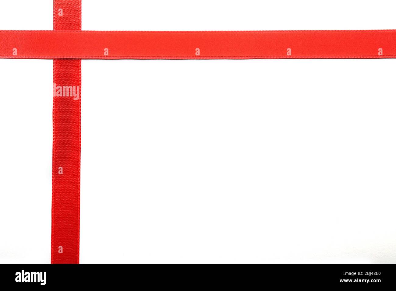 two red ribbons, isolated on white Stock Photo - Alamy