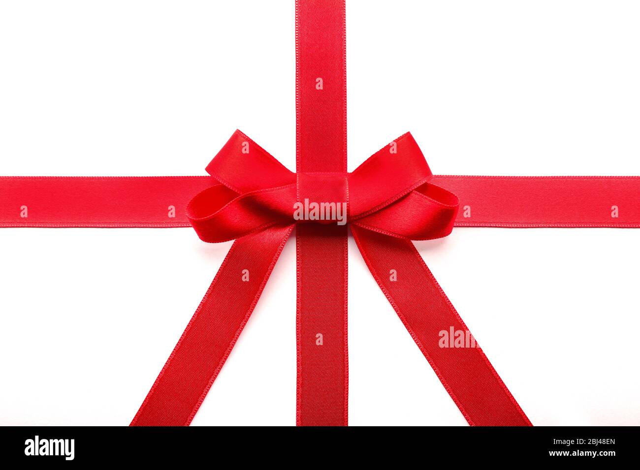 red bow and ribbons, isolated on white Stock Photo - Alamy