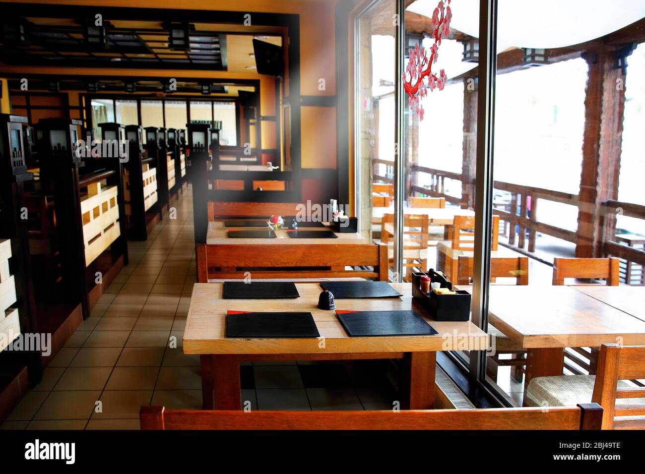 Interior of comfortable cafe Stock Photo - Alamy