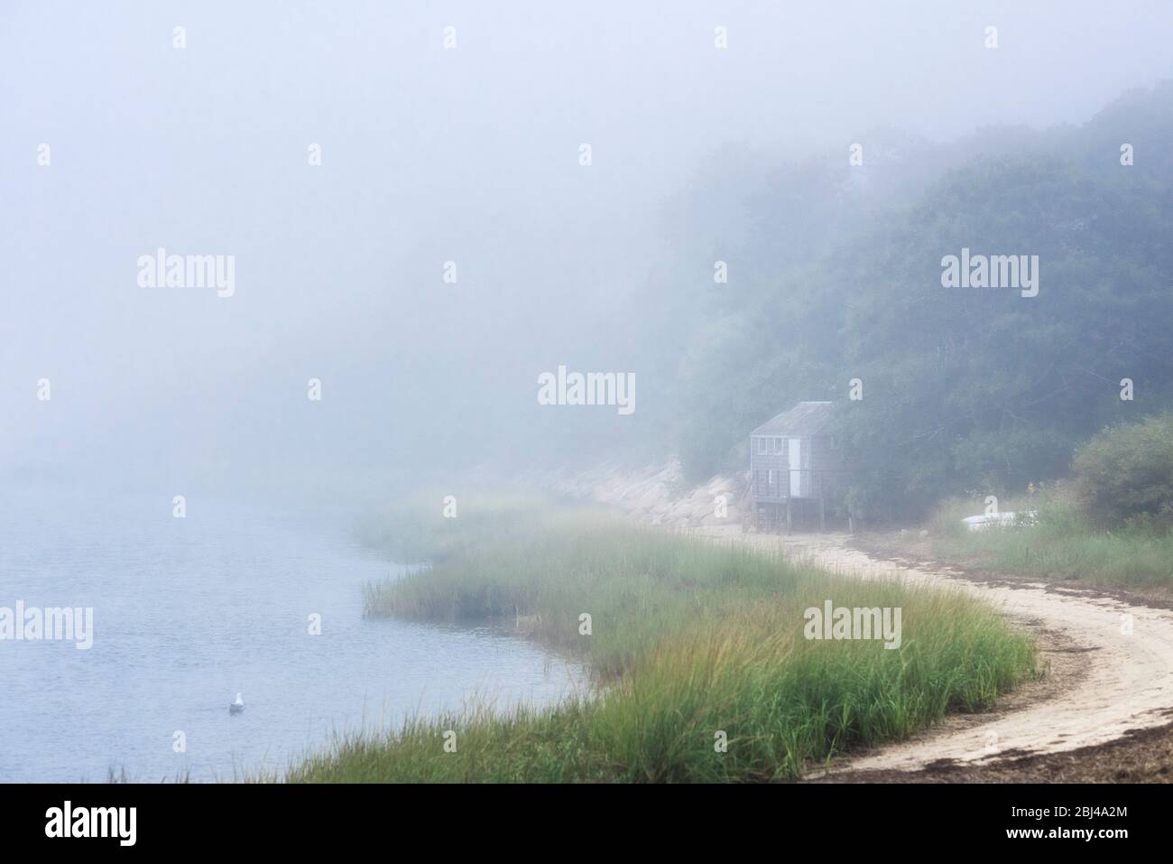 Moody beach shack at Cape Cod in Massachusetts Stock Photo - Alamy