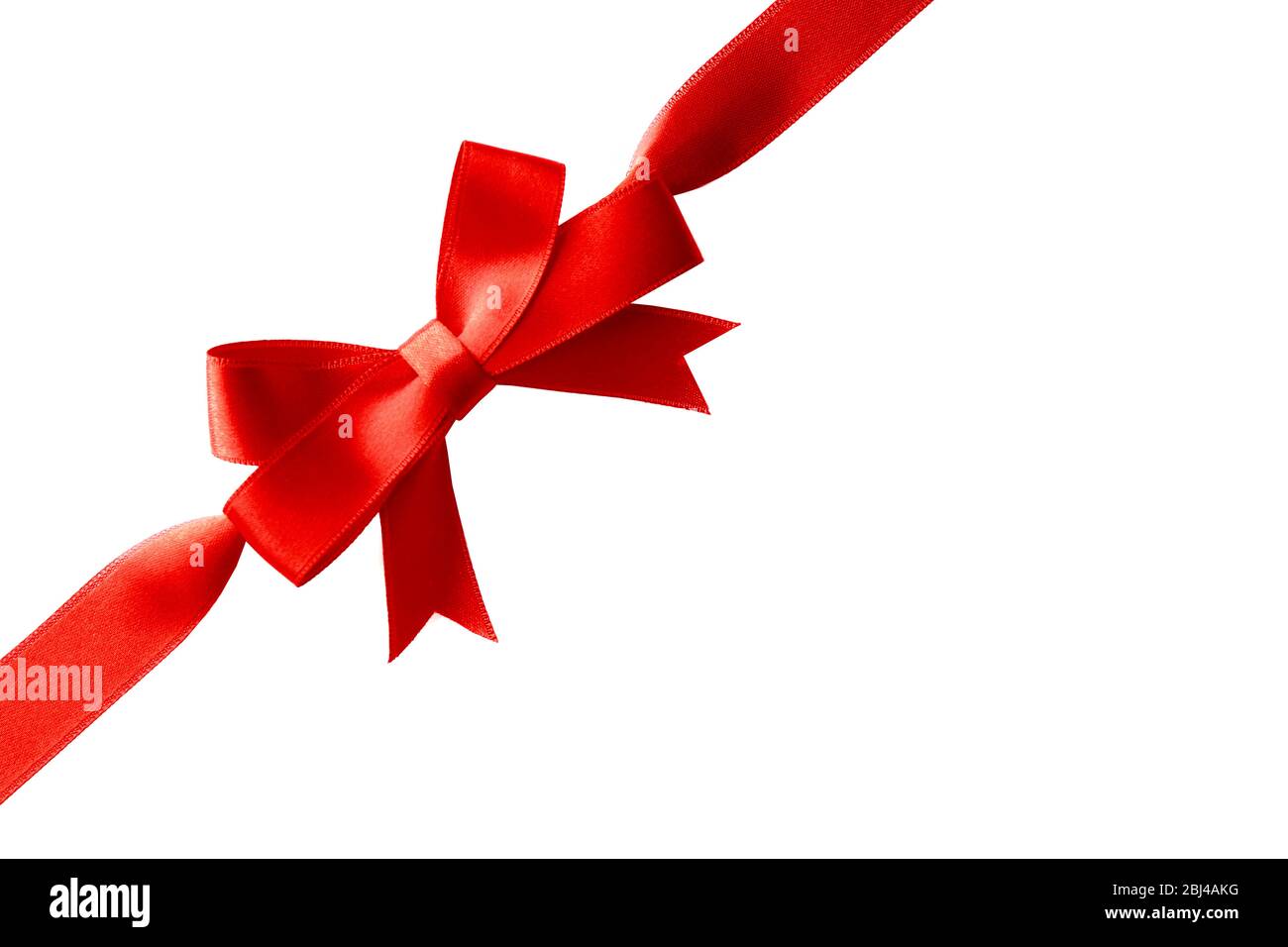 Diagonal ribbon with bow, isolated on white Stock Photo - Alamy