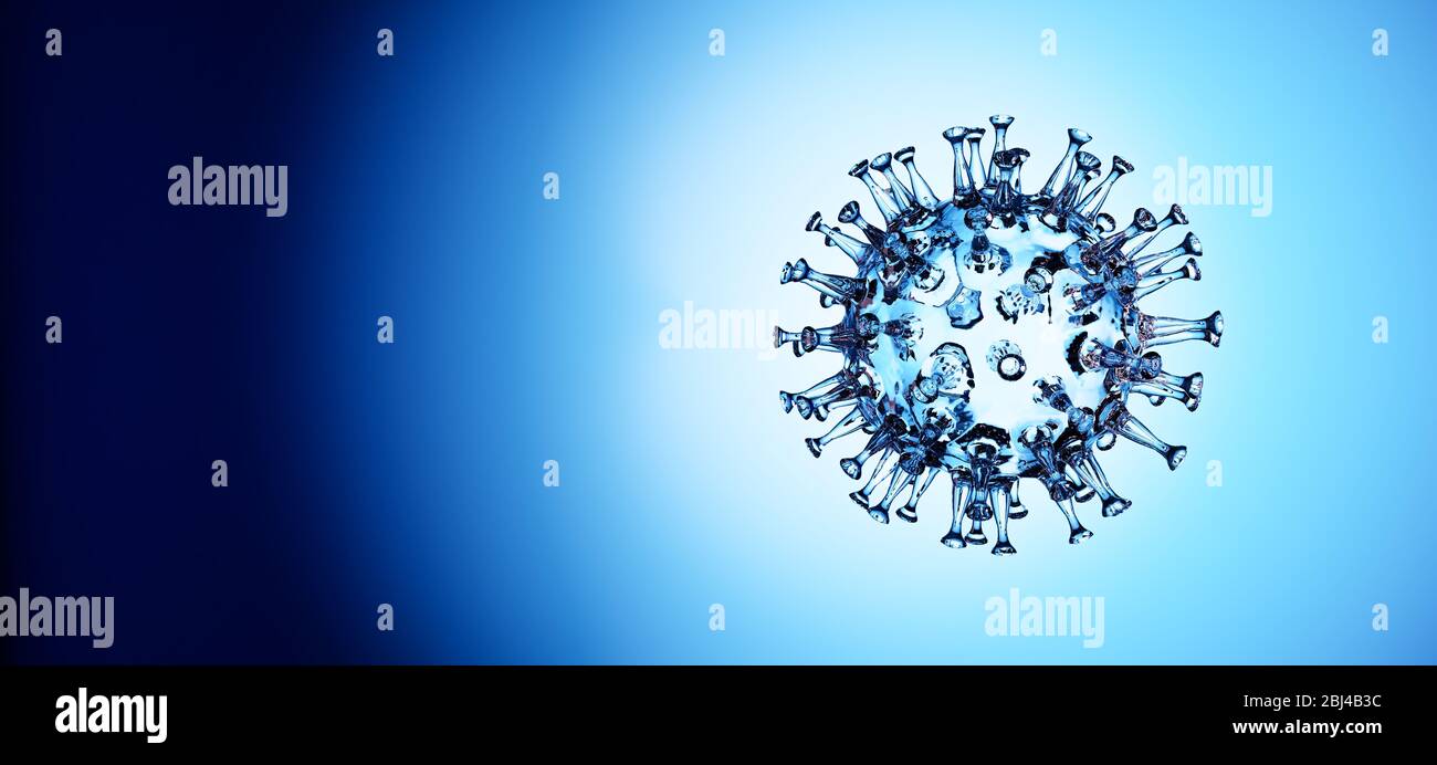 3D render: Corona virus - Schematic image of a virus of the Corona ...