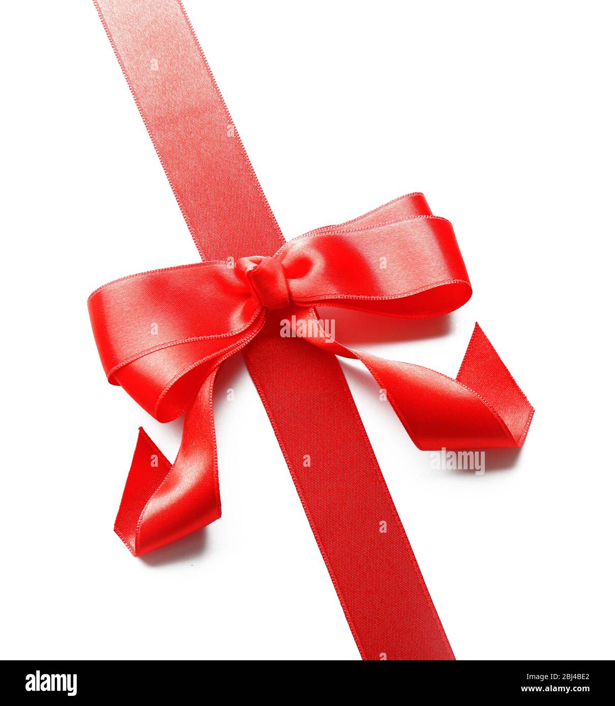 Diagonal ribbon with bow, isolated on white Stock Photo - Alamy