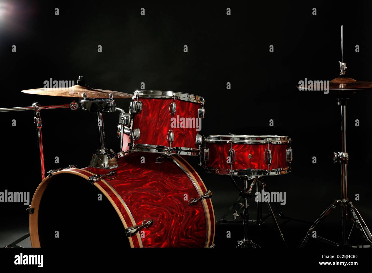 Drum set on a stage Stock Photo - Alamy