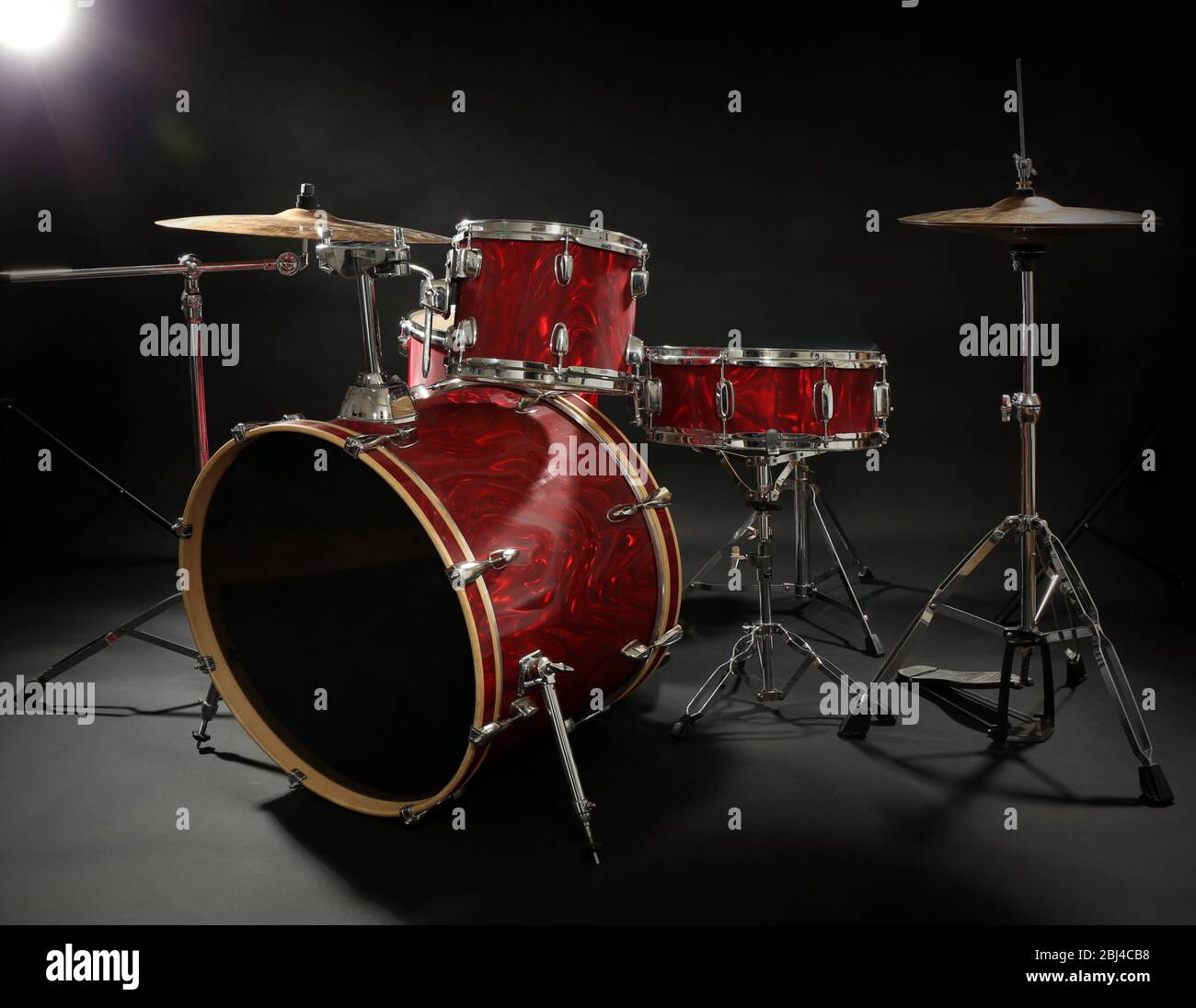 Drum set on a stage Stock Photo - Alamy