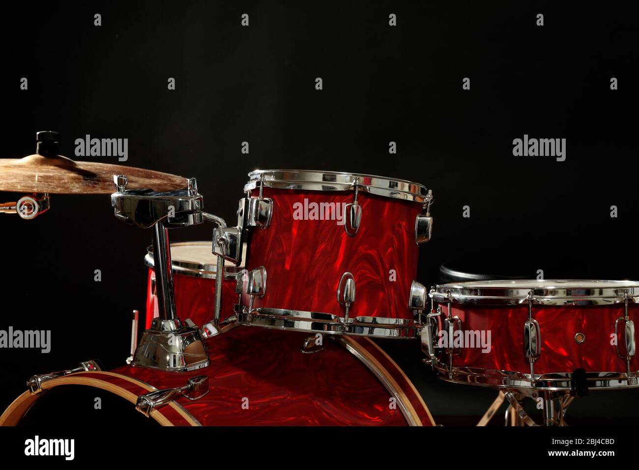 Drum set on a stage Stock Photo - Alamy