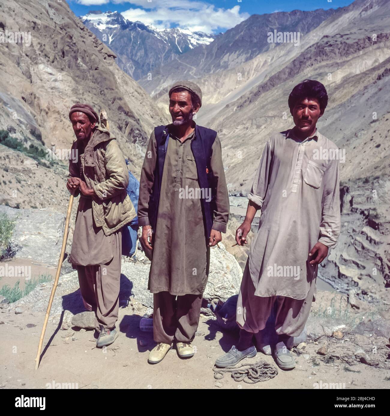 Pakistan, Northern Areas of the Karakoram Mountains. Balti porters ...