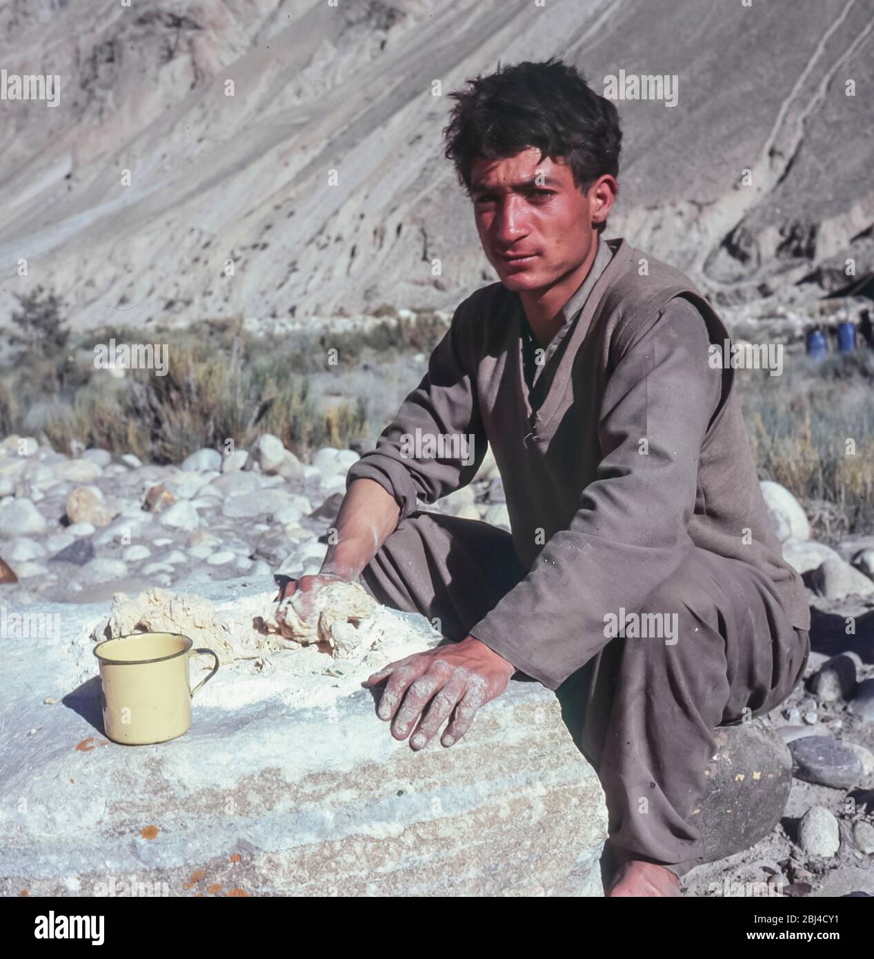 Pakistan, Northern Areas of the Karakoram Mountains. A group of Balti ...