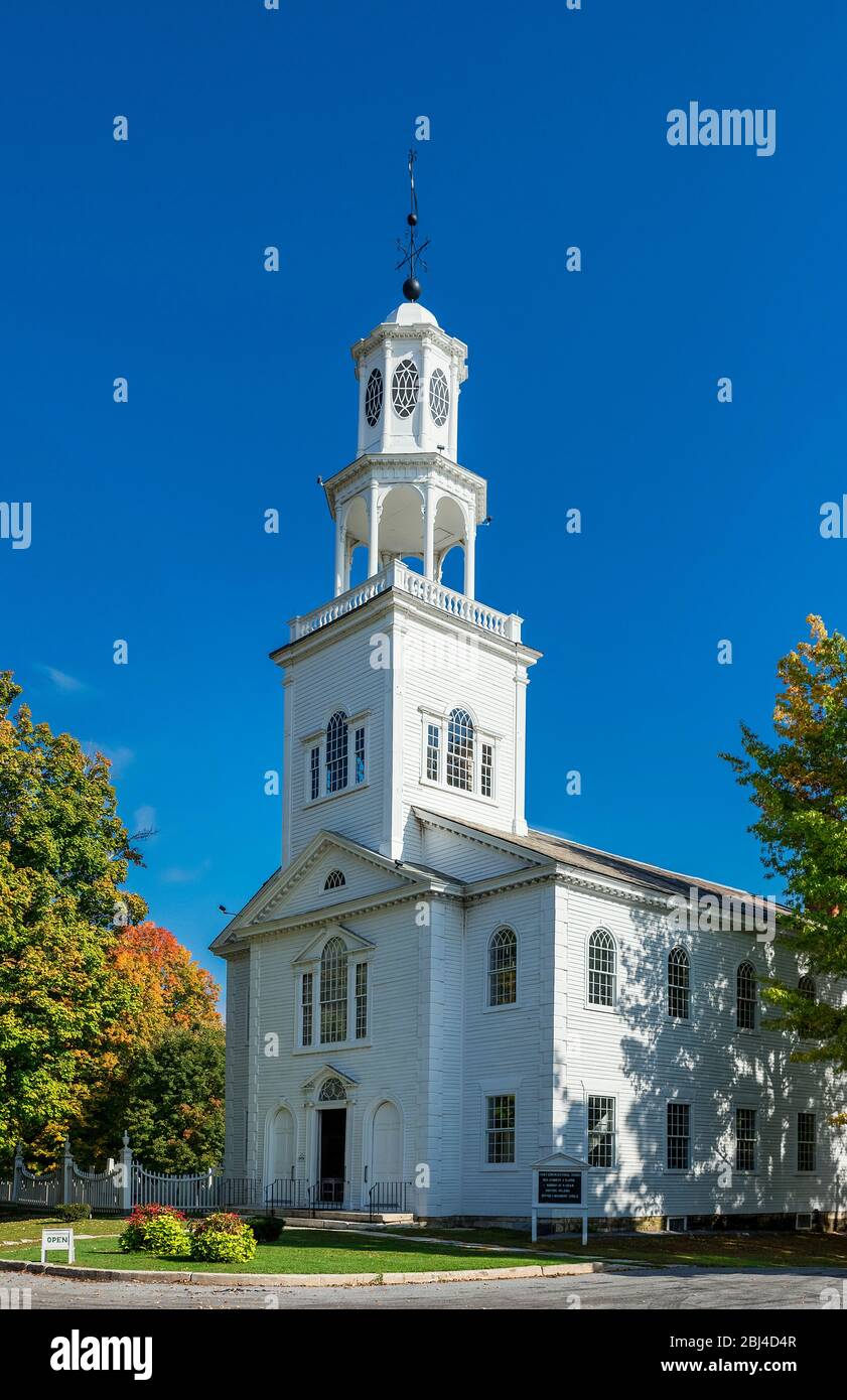 Old First Church exterior established in1805 Stock Photo - Alamy