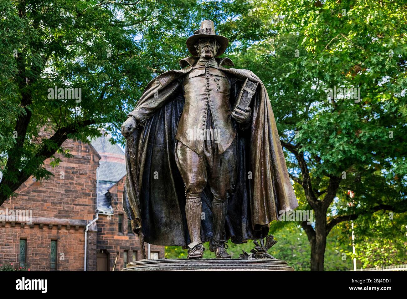 The Puritan Statue in Springfield Stock Photo - Alamy