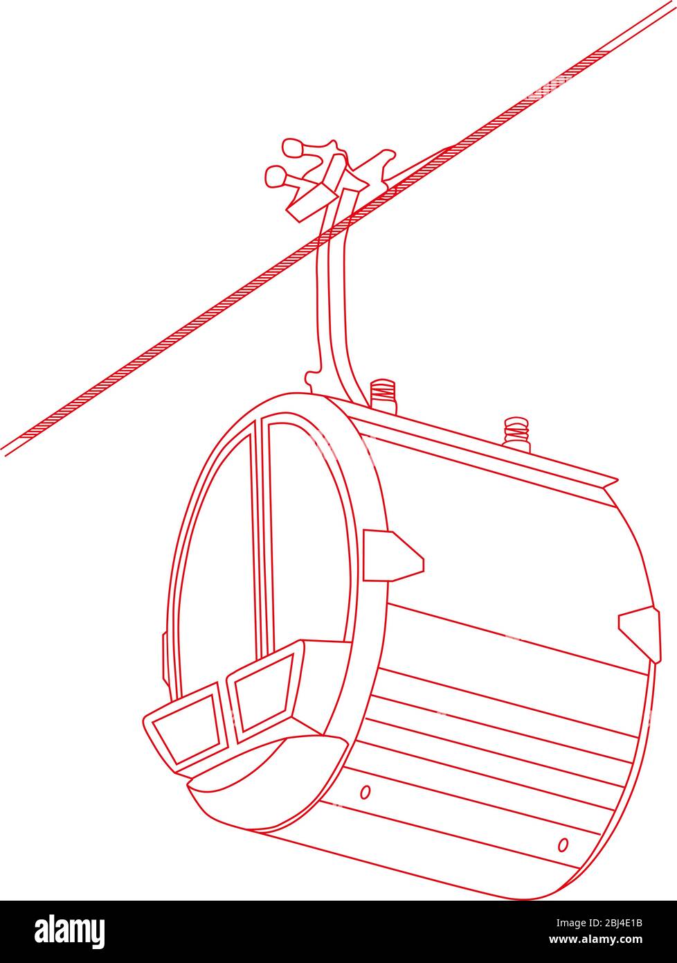 Cable car cabin - Vector Illustration Stock Vector Image & Art - Alamy