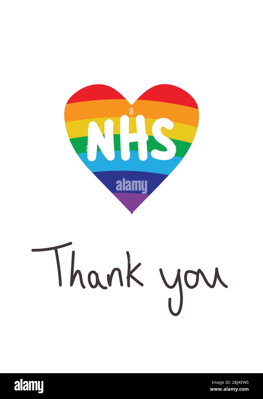 Thank you NHS rainbow vector during the 2020 Coronavirus pandemic Stock ...