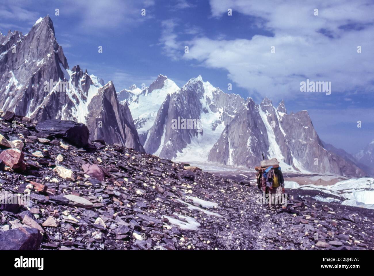 Pakistan, Northern Areas of the Karakoram Mountains. Balti porters ...