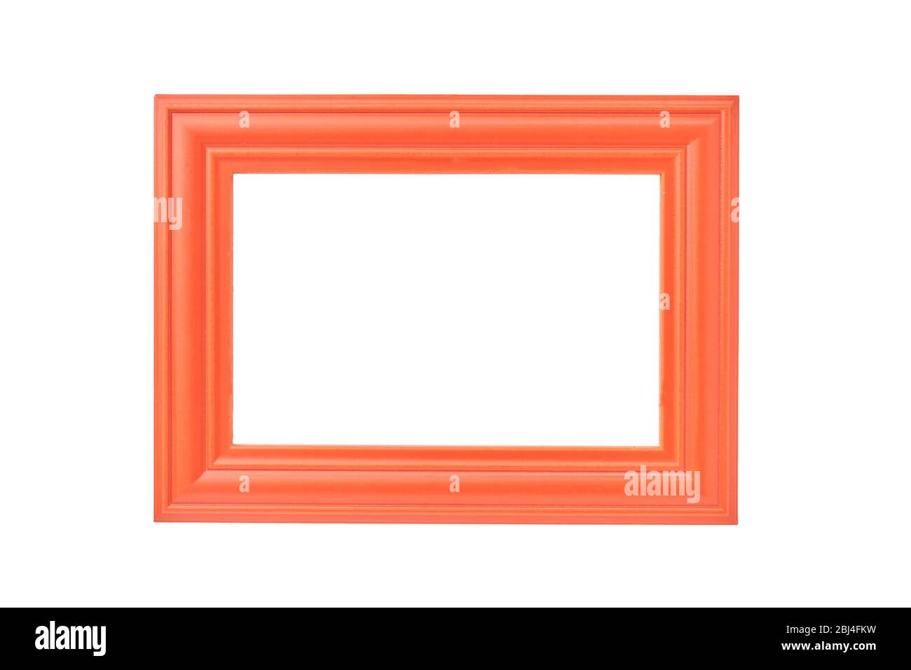 Orange Vintage picture frame, isolated on white background Stock Photo ...