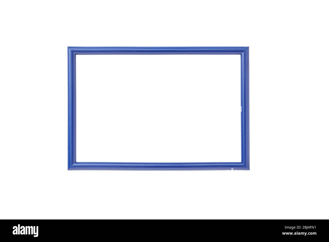 Blue photo frame isolated on white background Stock Photo - Alamy