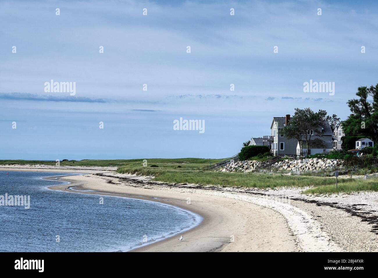Remote beach house in Massachusetts Stock Photo - Alamy