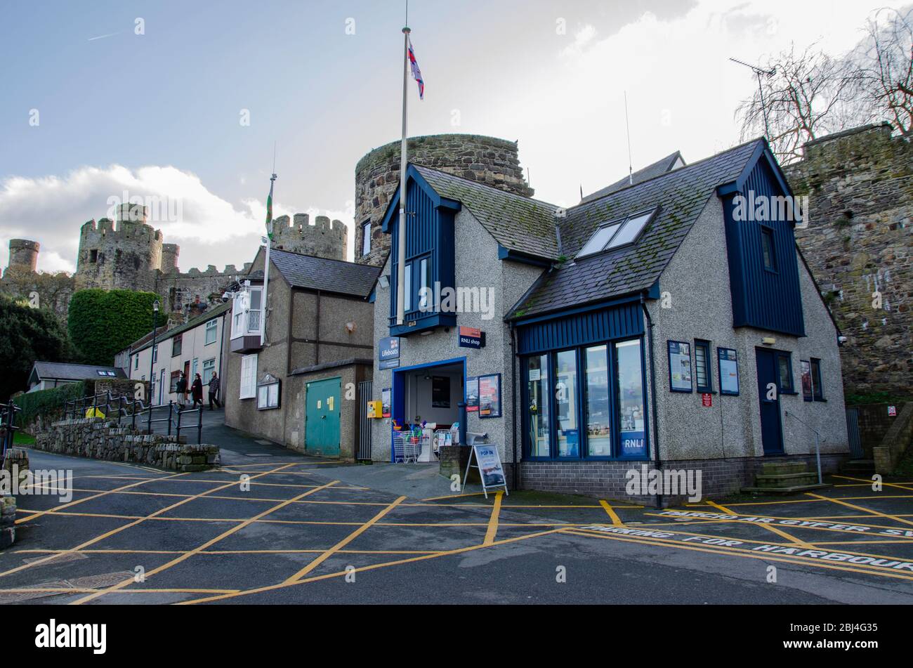 Conwy, Wales, UK : Jan 25, 2020: Conwy lifeboat station which was ...