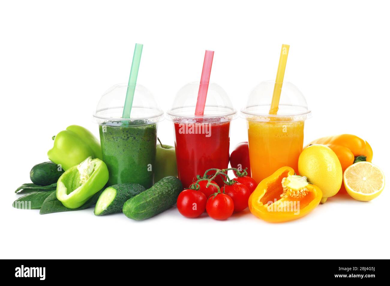 Fresh juice mix fruit, healthy drinks isolated on white Stock Photo - Alamy