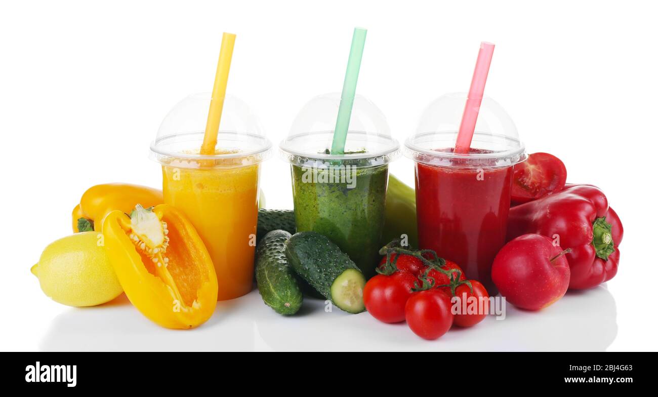 Fresh juice mix fruit, healthy drinks isolated on white Stock Photo - Alamy