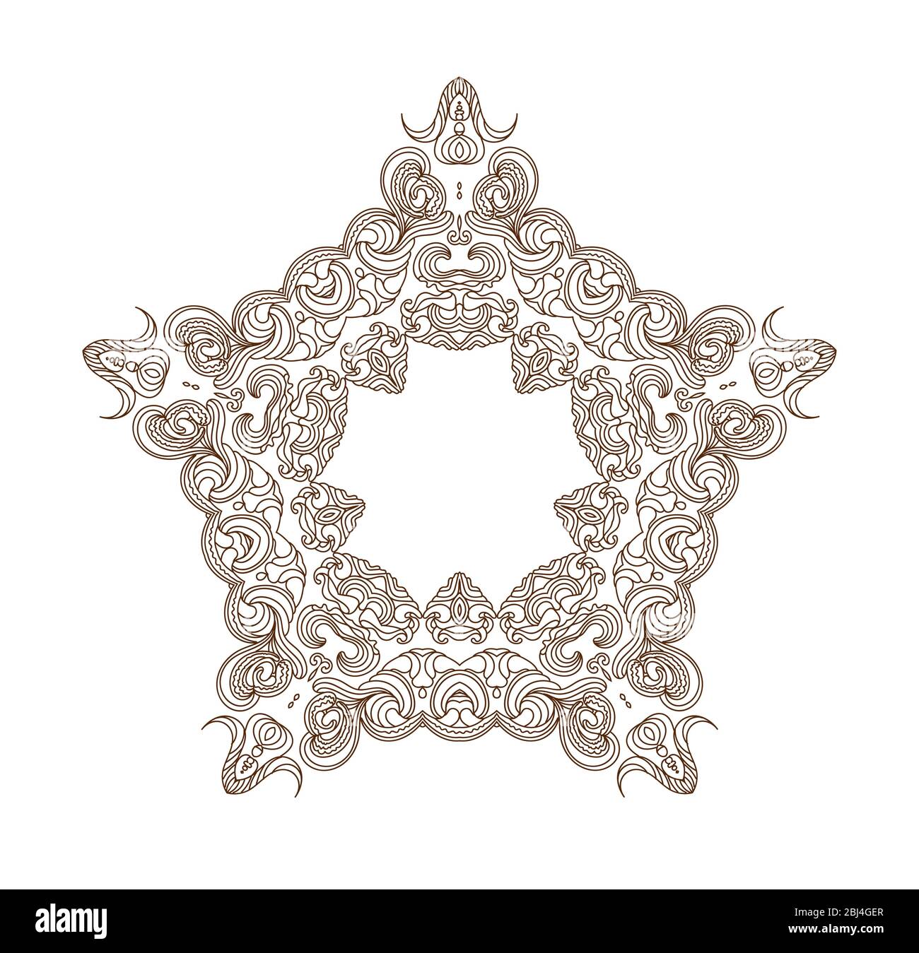 Ornamental vintage decoration. Round border design element Stock Photo ...
