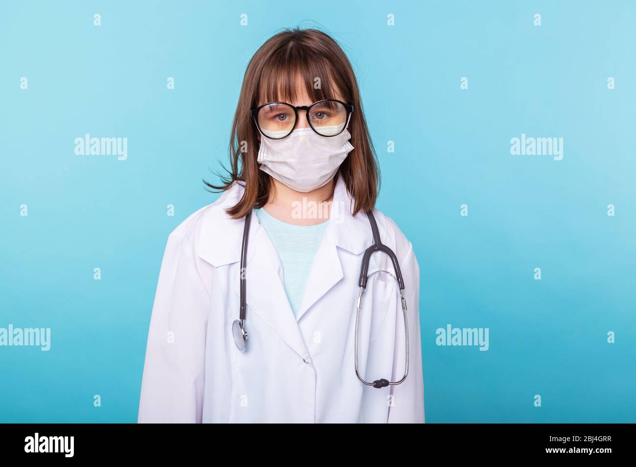 Virus, pandemic, quarantine and outbreak concept - child dressed as a ...