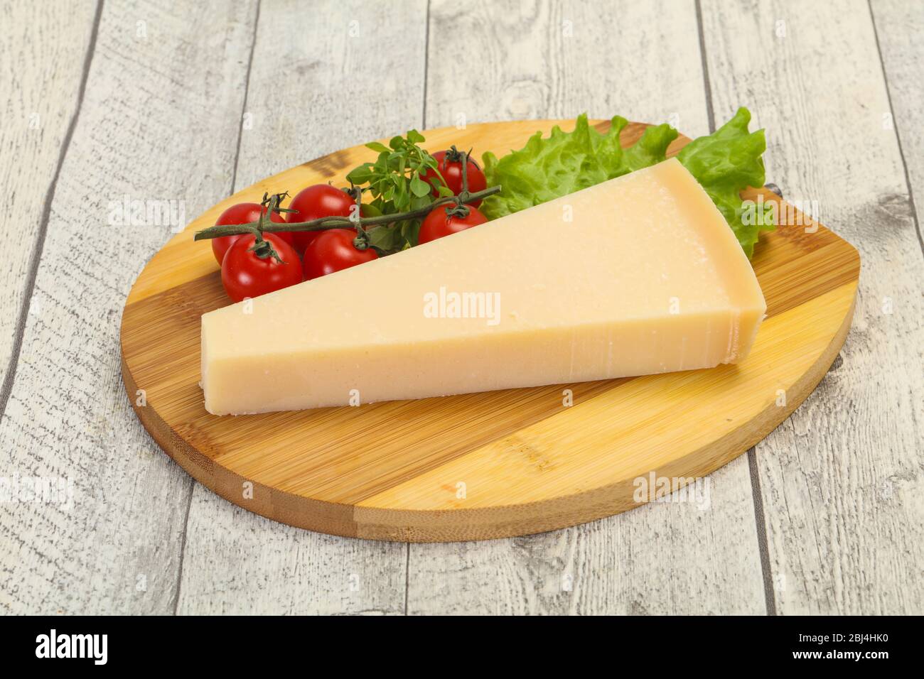 Italian traditional parmesan cheese triangle served salad Stock Photo ...
