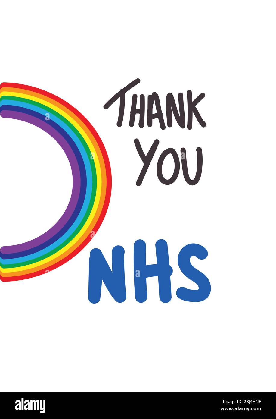 Thank you nhs and keyworkers poster Cut Out Stock Images & Pictures - Alamy