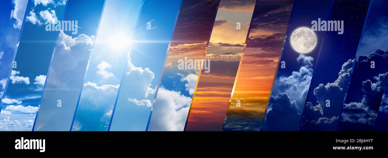 Opposites in nature: day and night, light and darkness, sun and moon ...