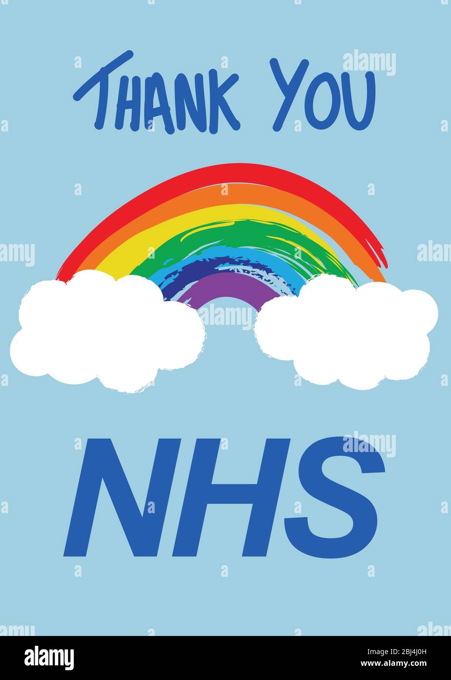 Thank you NHS rainbow vector during the 2020 Coronavirus pandemic Stock ...