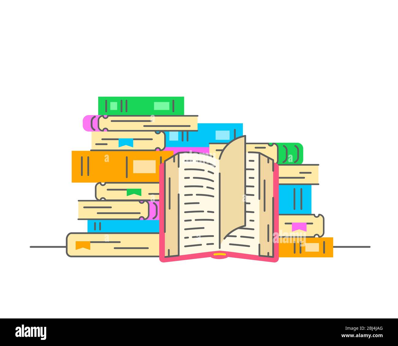 Cartoon open book Cut Out Stock Images & Pictures - Alamy