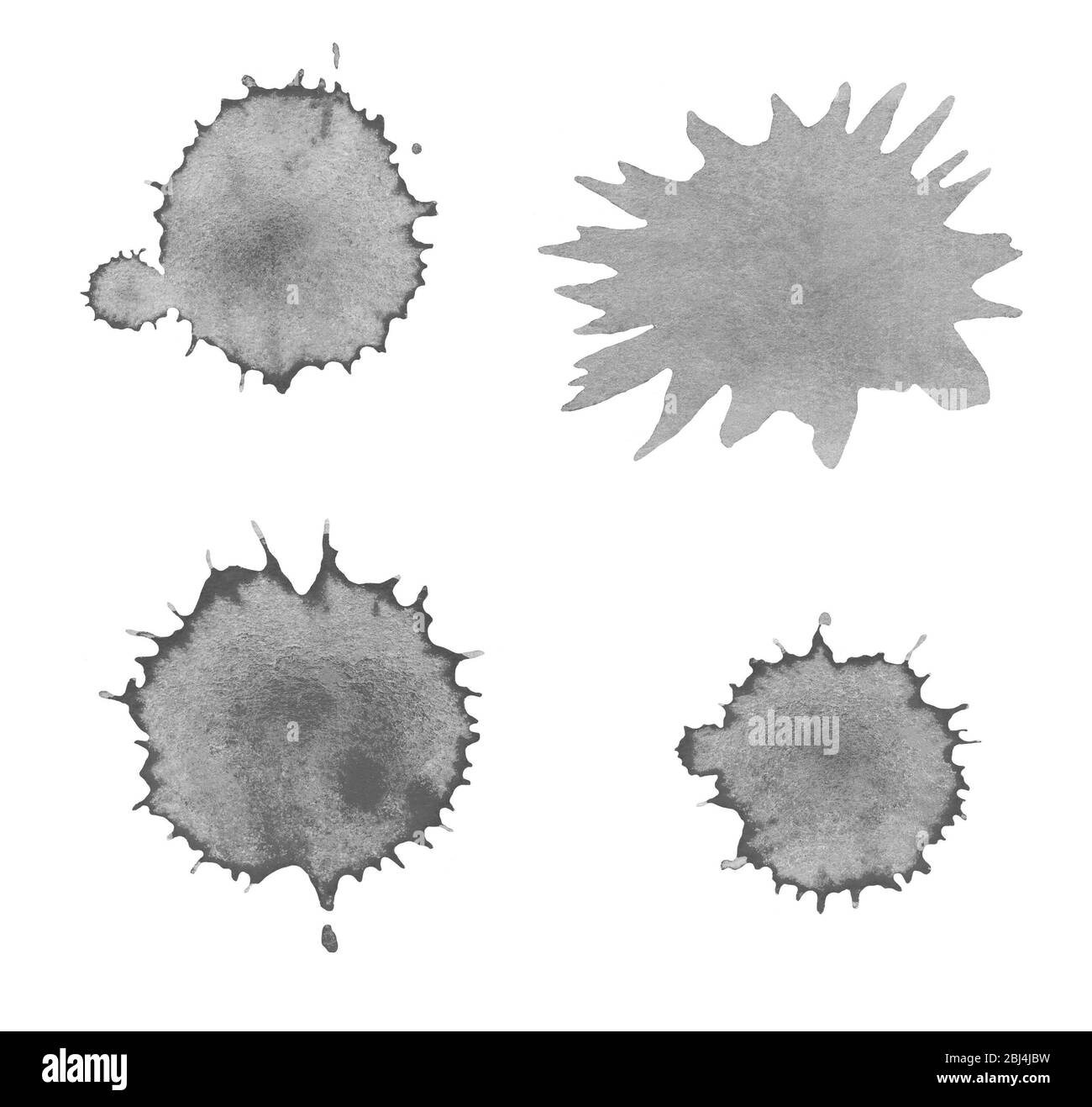 Grunge splash design. Black splashes isolated on white background Stock ...