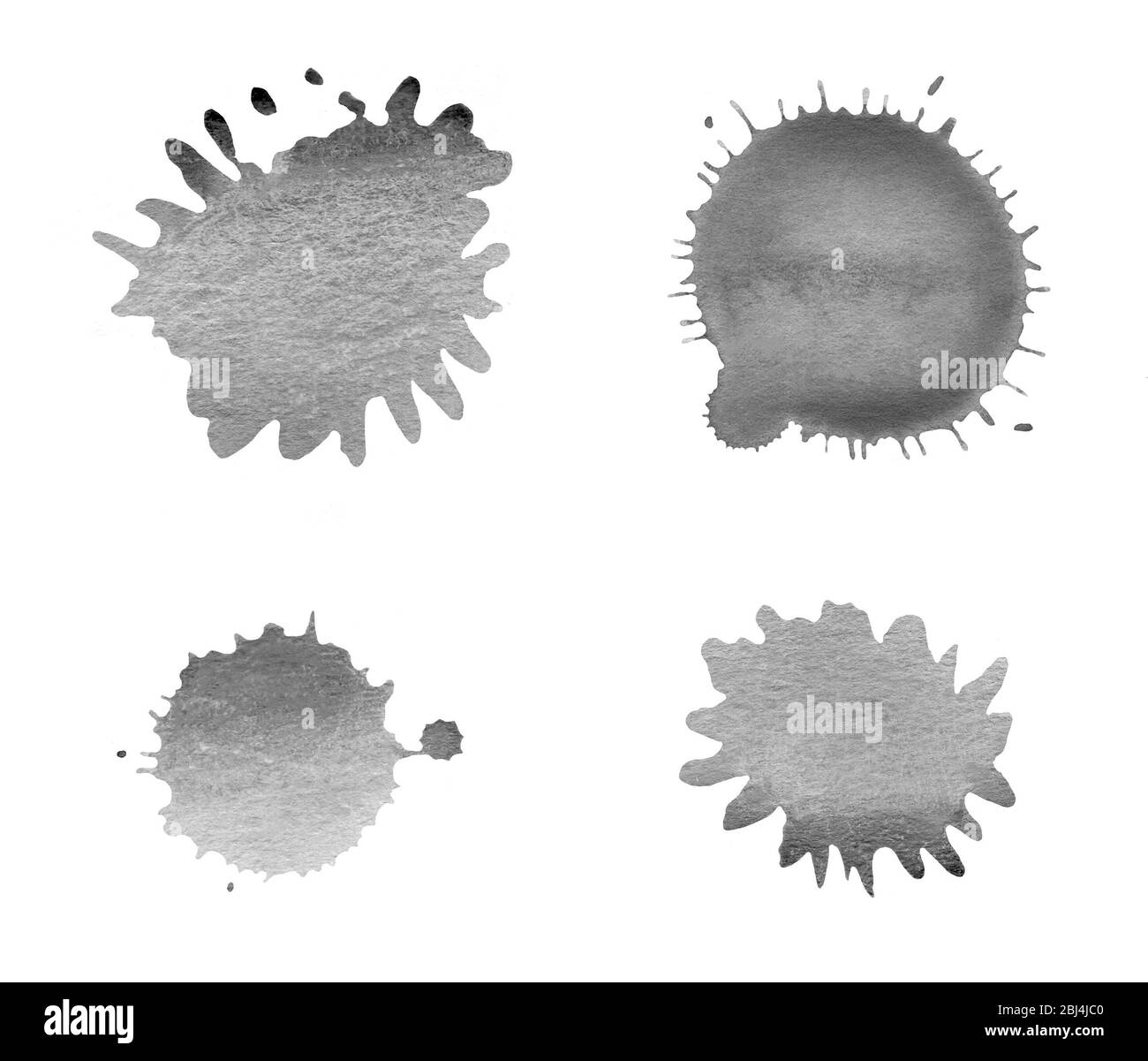 Grunge splash design. Black splashes isolated on white background Stock ...