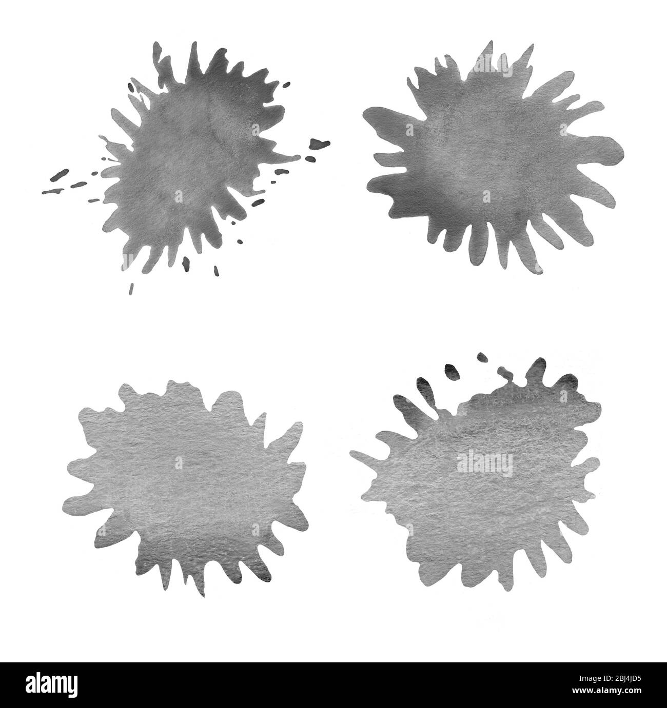 Grunge splash design. Black splashes isolated on white background Stock ...