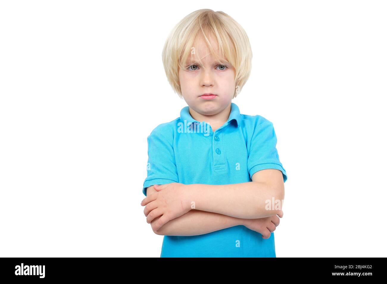 Sad boy portrait isolated in studio Stock Photo - Alamy