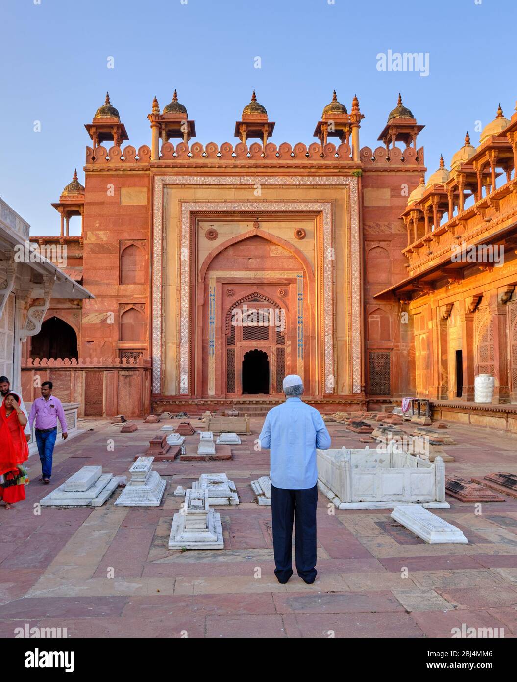 Agra, Uttar Pradesh / India - October 5, 2019: Man praying in Jama ...