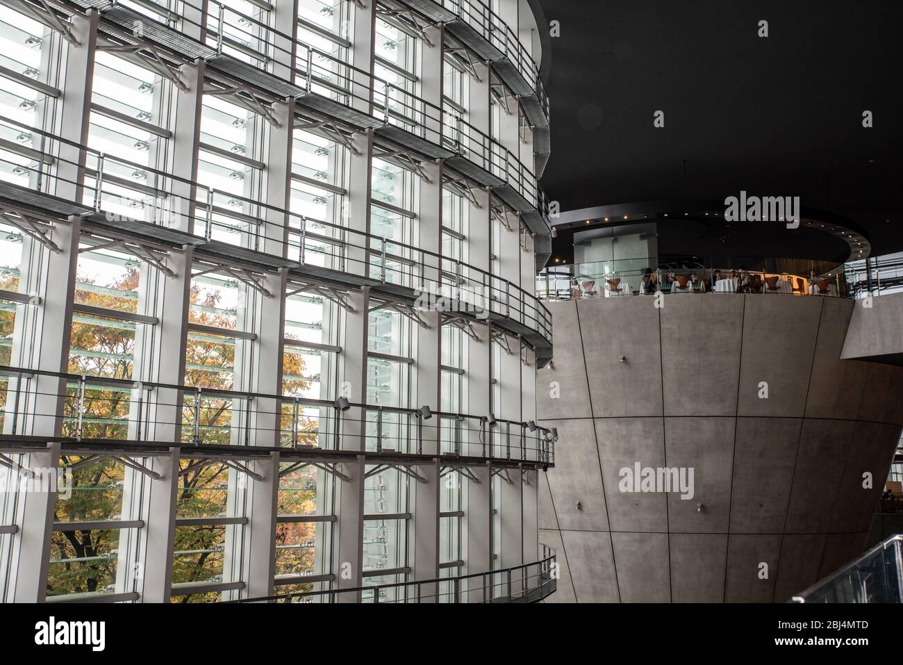 The unique and impressive windows forming the front of The National Art ...