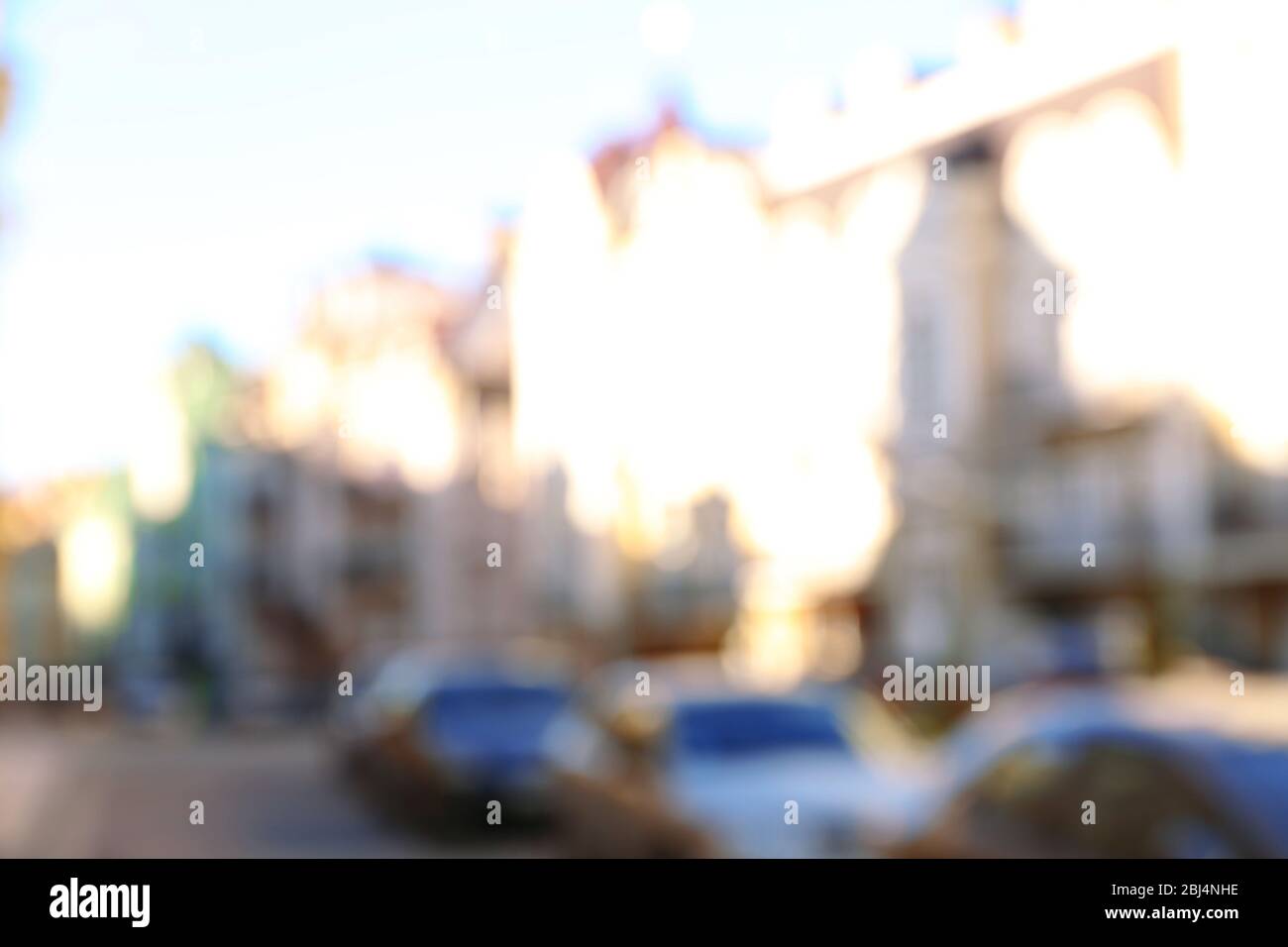 Photo of blurred old buildings in the city Stock Photo - Alamy