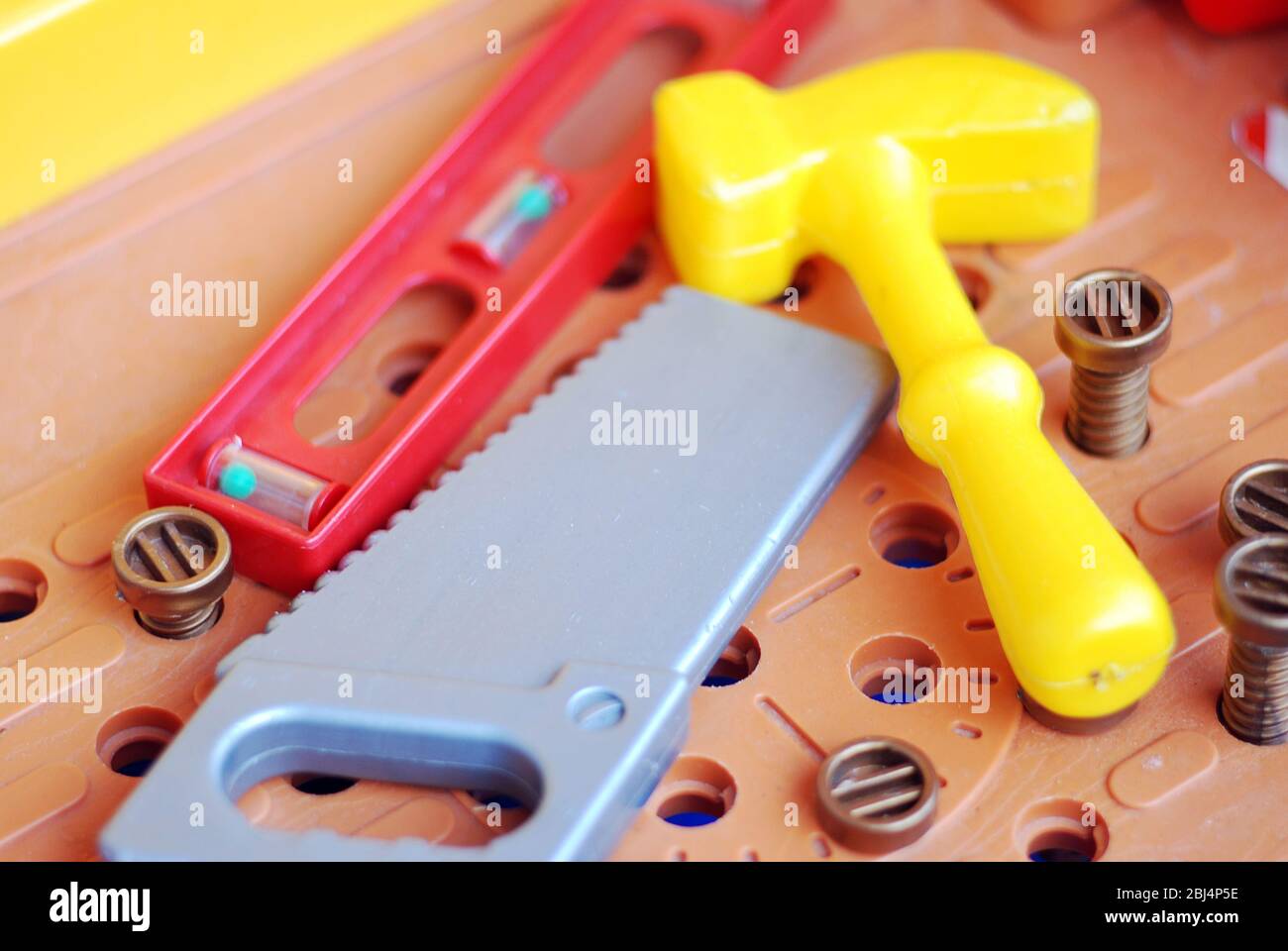 colorful plastic toy tools for kids Stock Photo - Alamy