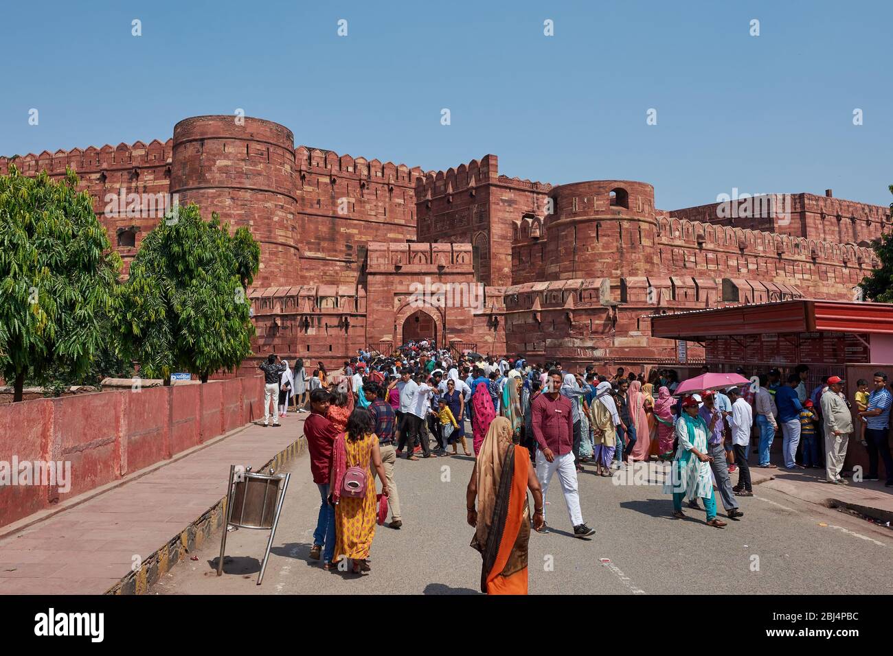 Agra, Uttar Pradesh / India - October 6, 2019: Tourists visiting the ...